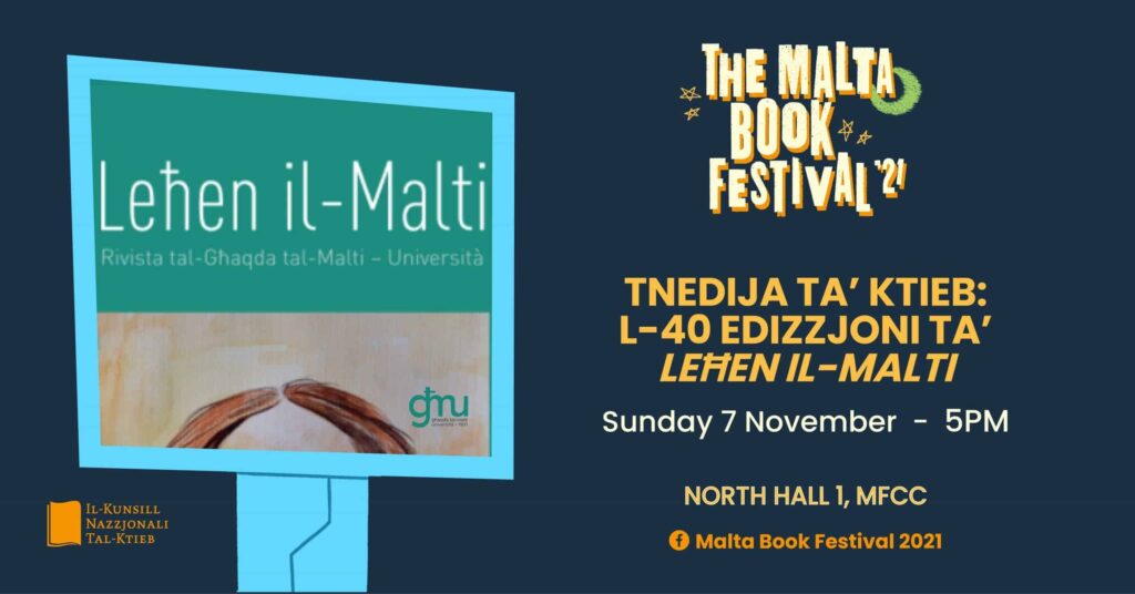 BOOK LAUNCH: THE 40TH EDITION OF 'LEĦEN IL-MALTI' - GĦAQDA TAL-MALTI ...